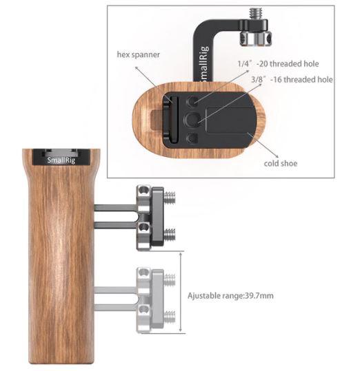 Cathay Photo | SmallRig HSN2093C Universal Wooden Side Handle